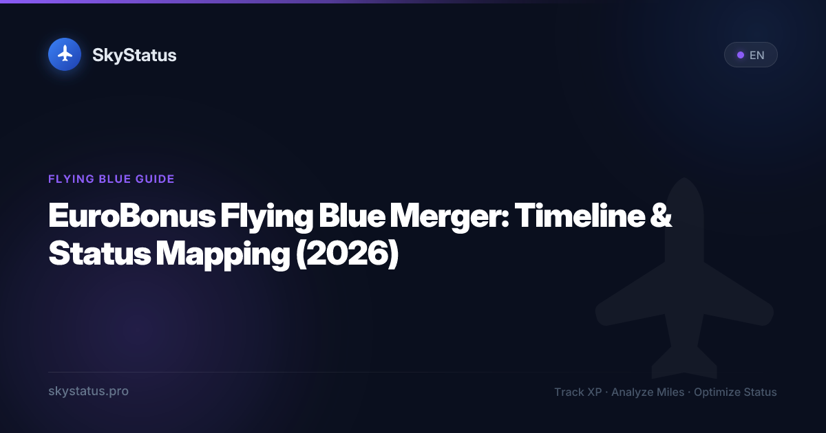 EuroBonus Flying Blue Merger: Timeline & Status Mapping (2026)