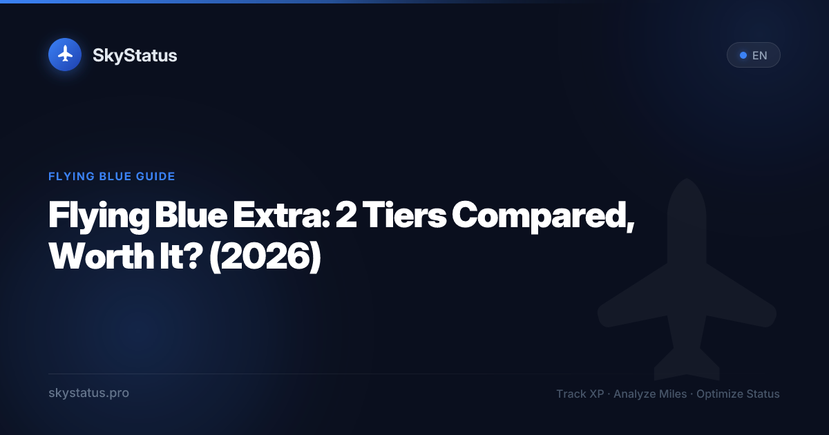 Flying Blue Extra: 2 Tiers Compared, Worth It? (2026)