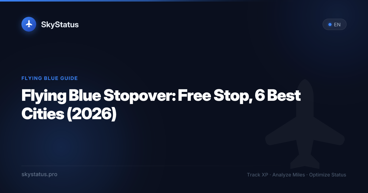 Flying Blue Stopover: Free Stop, 6 Best Cities (2026)