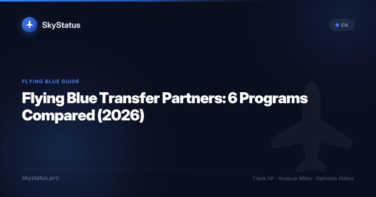 Flying Blue Transfer Partners: 6 Programs Compared (2026)
